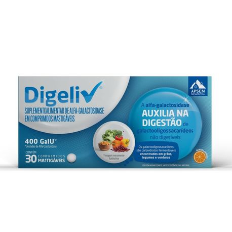Suplemento Alimentar Digeliv 30 Comprimidos Mastigável - Drogaria Venancio