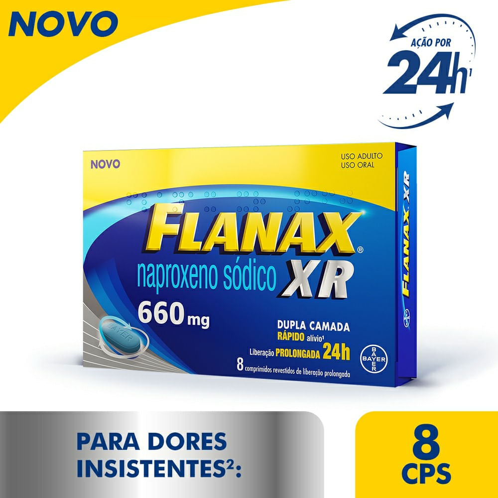 Flanax Xr 660mg Bayer 8 Comprimidos - Drogaria Venancio