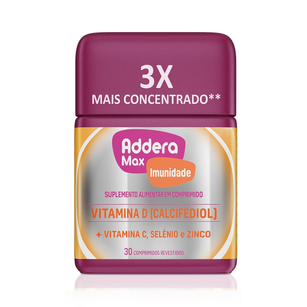Suplemento Alimentar Addera Max Imunidade 30 Comprimidos Revestidos ...