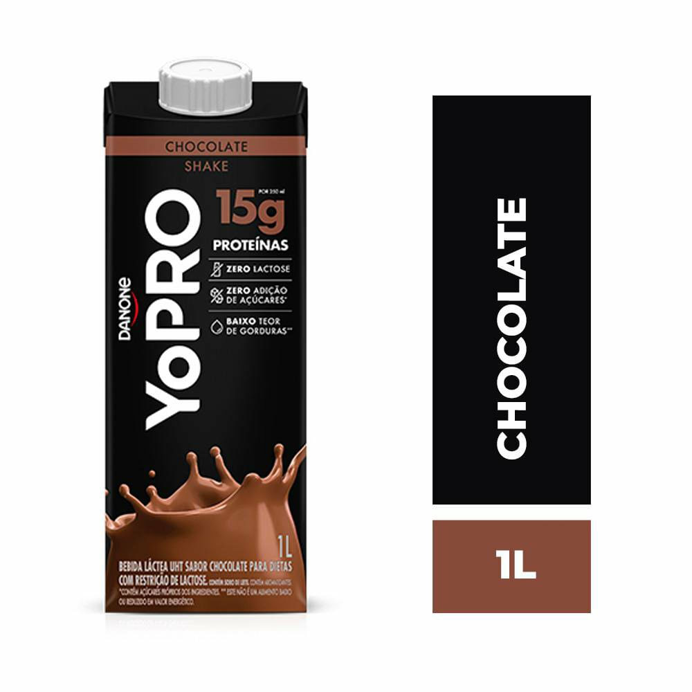 Bebida Láctea Danone Yopro 15g Proteínas Chocolate 1L - Drogaria Venancio