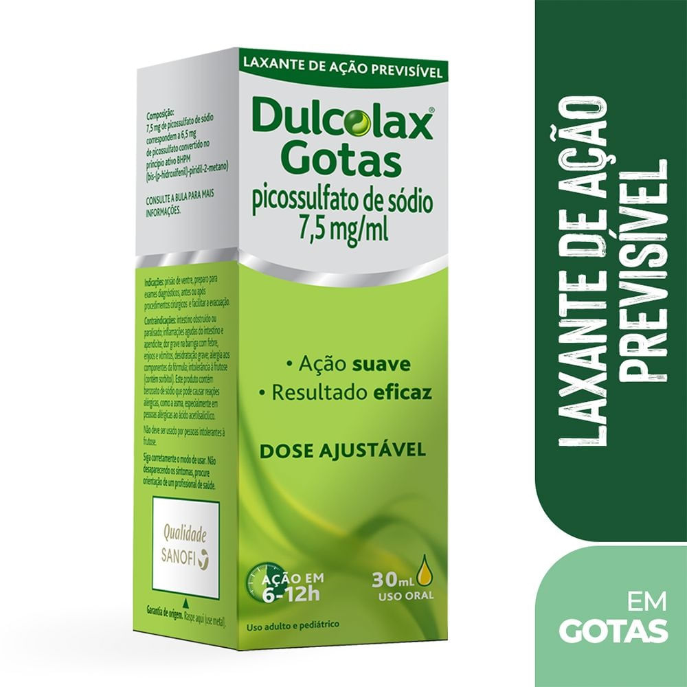 Laxante Dulcolax Gotas 7,5mg/ml 30ml - Drogaria Venancio