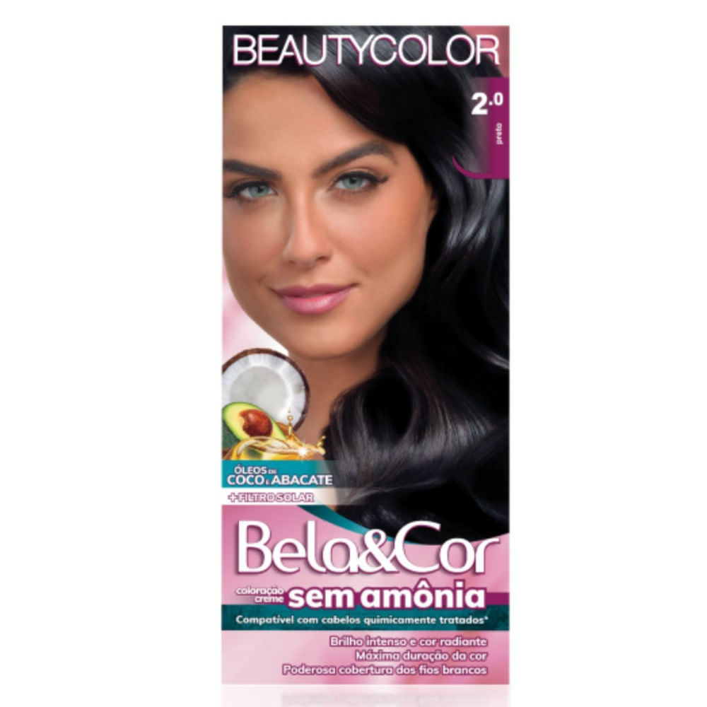 Tintura Beautycolor Bela e Cor Sem Amônia Preto 2.0 - Drogaria Venancio