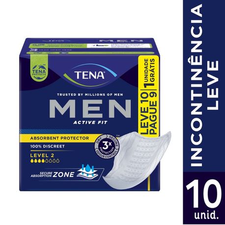 Absorvente Masculino Para Incontinência Urinária Tena Men Level 2 Médio ...