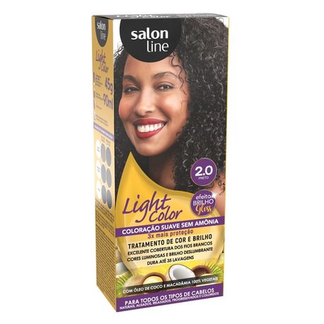 Tintura Salon Line Light Color Preto 2.0 - Drogaria Venancio