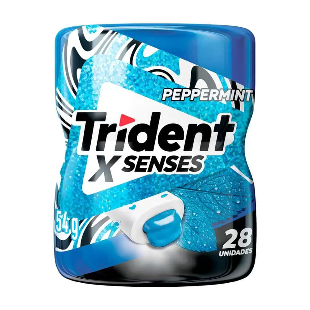 Goma De Mascar Trident X Senses Hortelã Mint 54g Com 28 Unidades ...