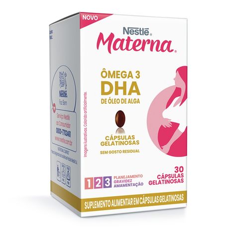 Suplemento Alimentar Nestlé Materna Ômega 3 Dha De Óleo De Alga 30 ...