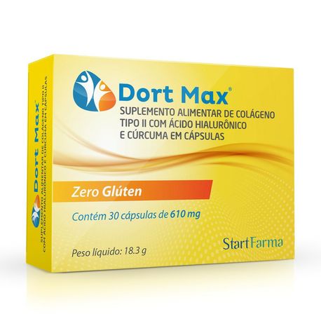 Suplemento Alimentar Dort Max Star Farma 30 Cápsulas De 610mg ...