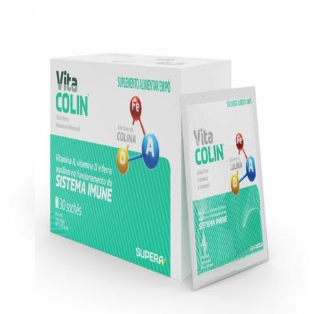 Suplemento Alimentar Vita Colin Supera Sistema Imune 30 Sachês ...