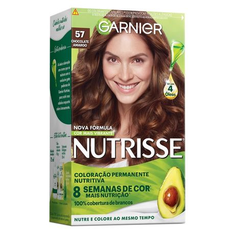 Tintura Garnier Nutrisse 57 - Chocolate Amargo - Drogaria Venancio