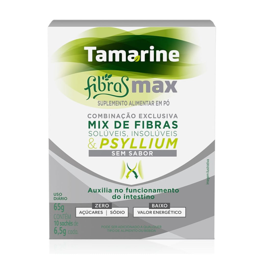 Tamarine Fibra Max Sem Sabor 10 Sachês De 6,5g Cada - Drogaria Venancio