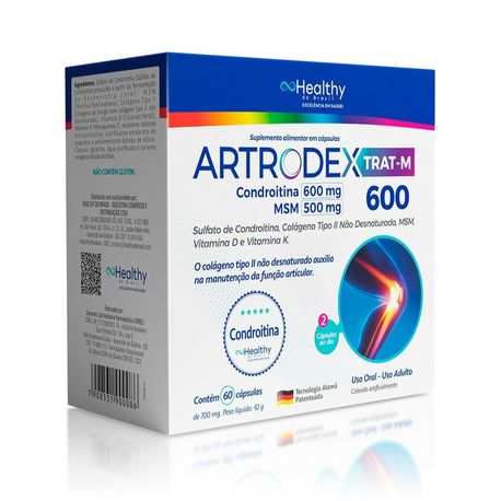Suplemento Alimentar Healthy Artrodex Trat-m 600 - 60 Cápsulas ...