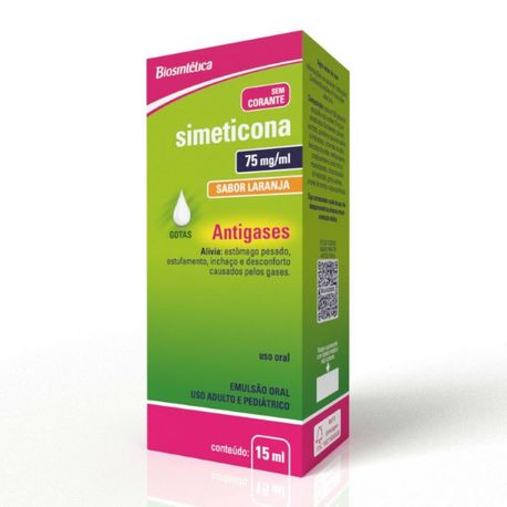 Simeticona 75mg/ml Biosntética Sabor Laranja Gotas 15ml - Drogaria Venancio