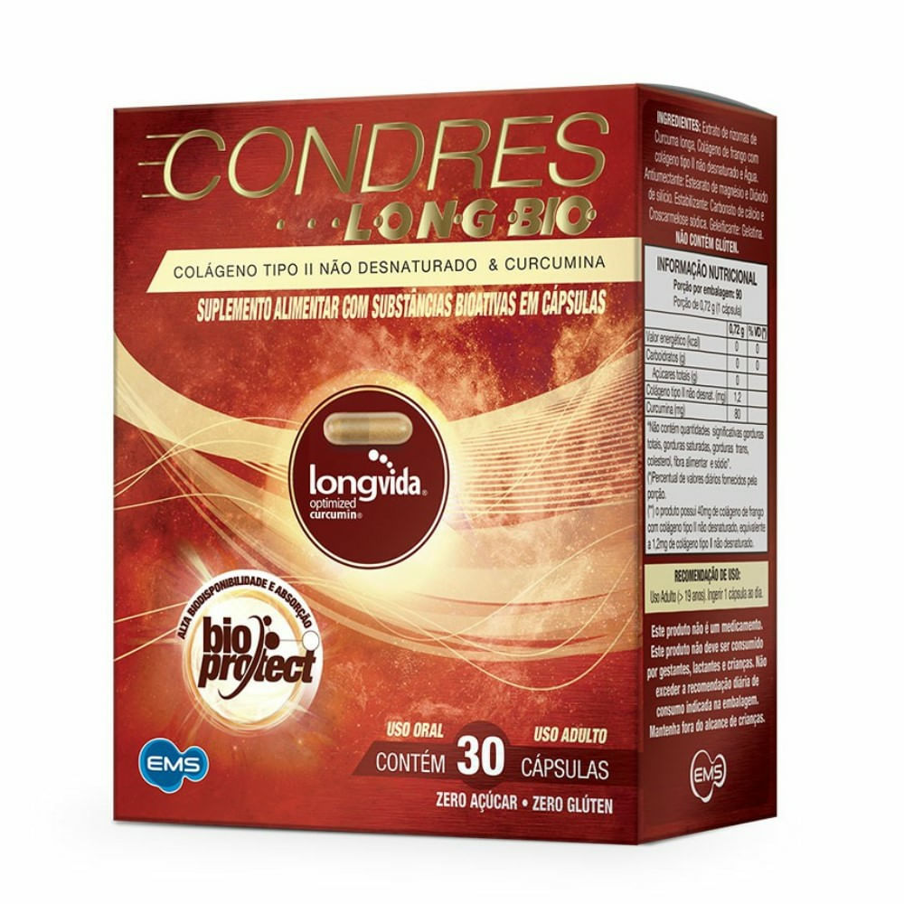 Suplemento Alimentar Condres Long Bio 30 Cápsulas - Drogaria Venancio