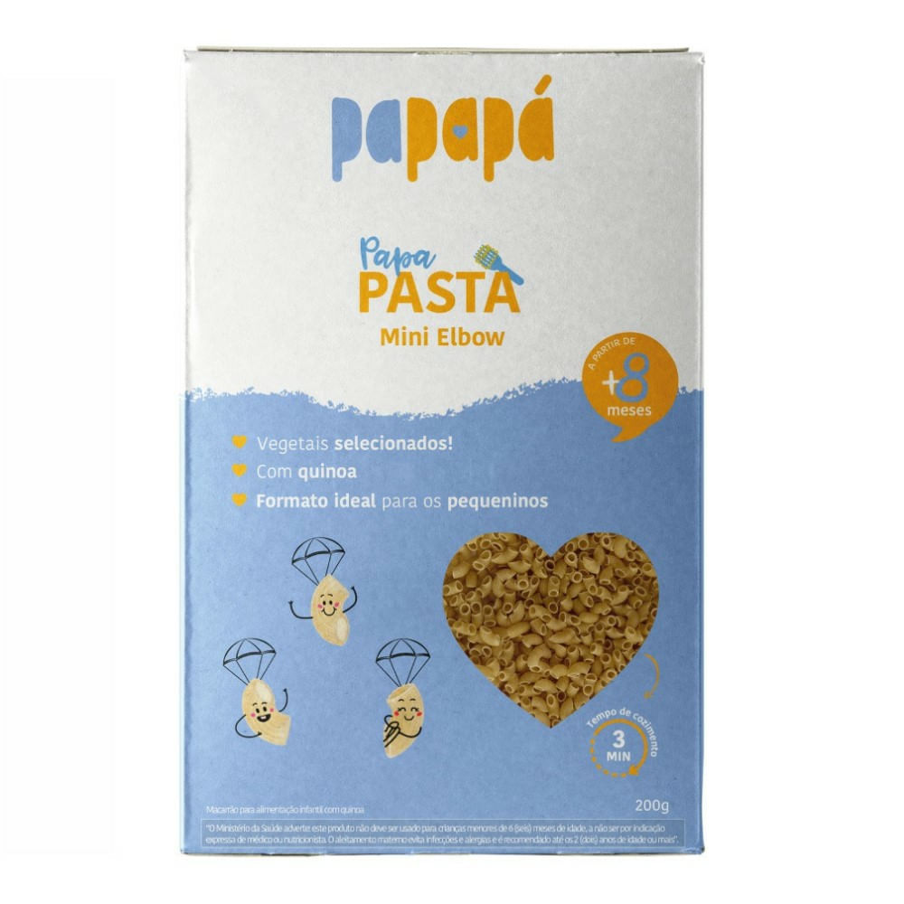 Macarrão Infantil Papapá Papa Pasta Mini Elbow Com Quinoa 200g ...