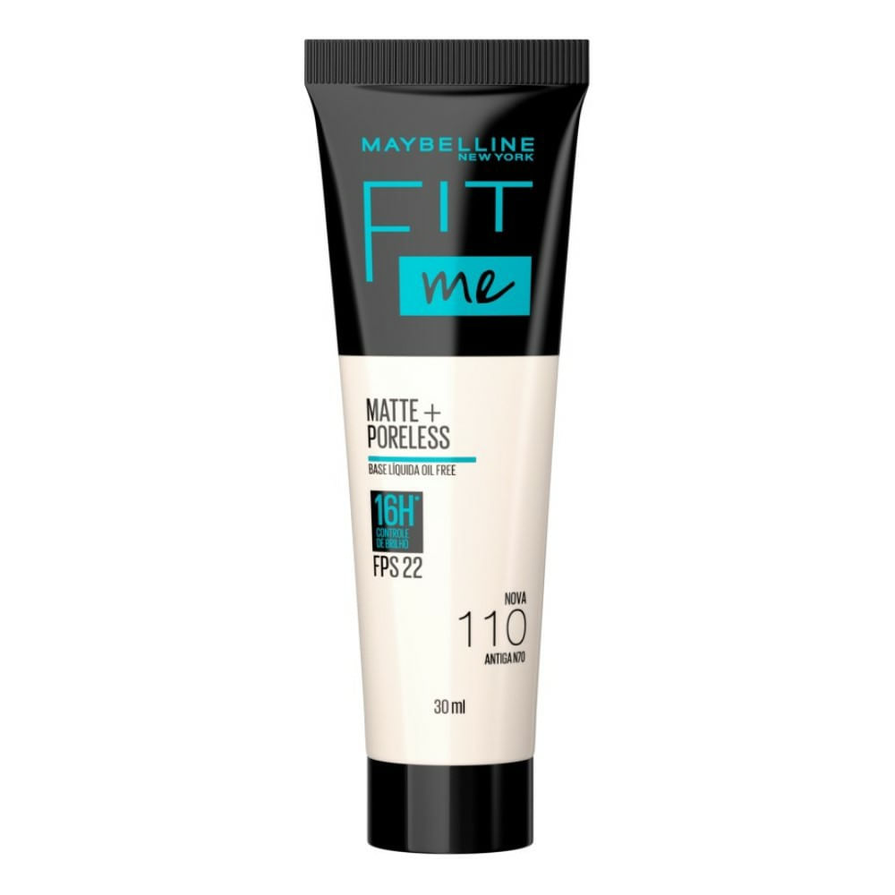 Base Líquida Maybelline NY Fit Me Matte FPS22 Cor 110 30ml - Drogaria ...