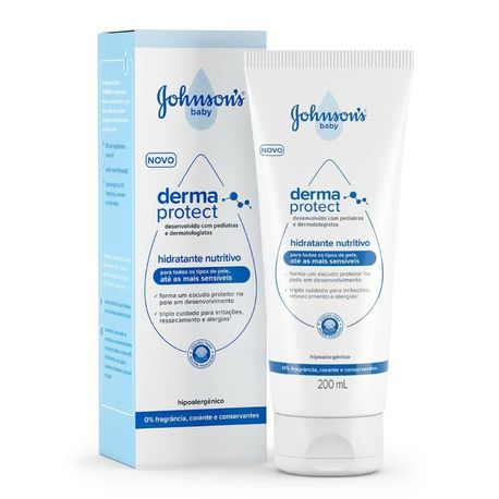 Hidratante Nutritivo Johnsons Baby Derma Protec 200ml - Drogaria Venancio