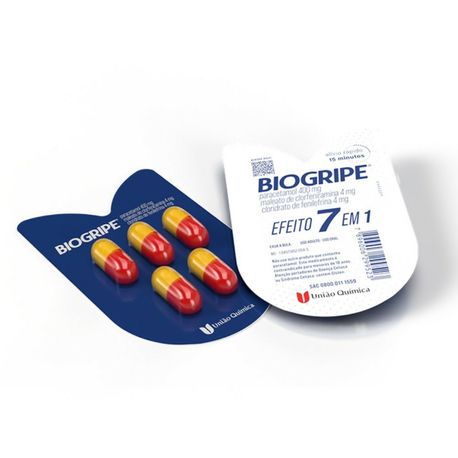 Biogripe 400mg + 4mg + 4mg União Quimica 7 Em 1 - 5 Capsulas - Drogaria ...