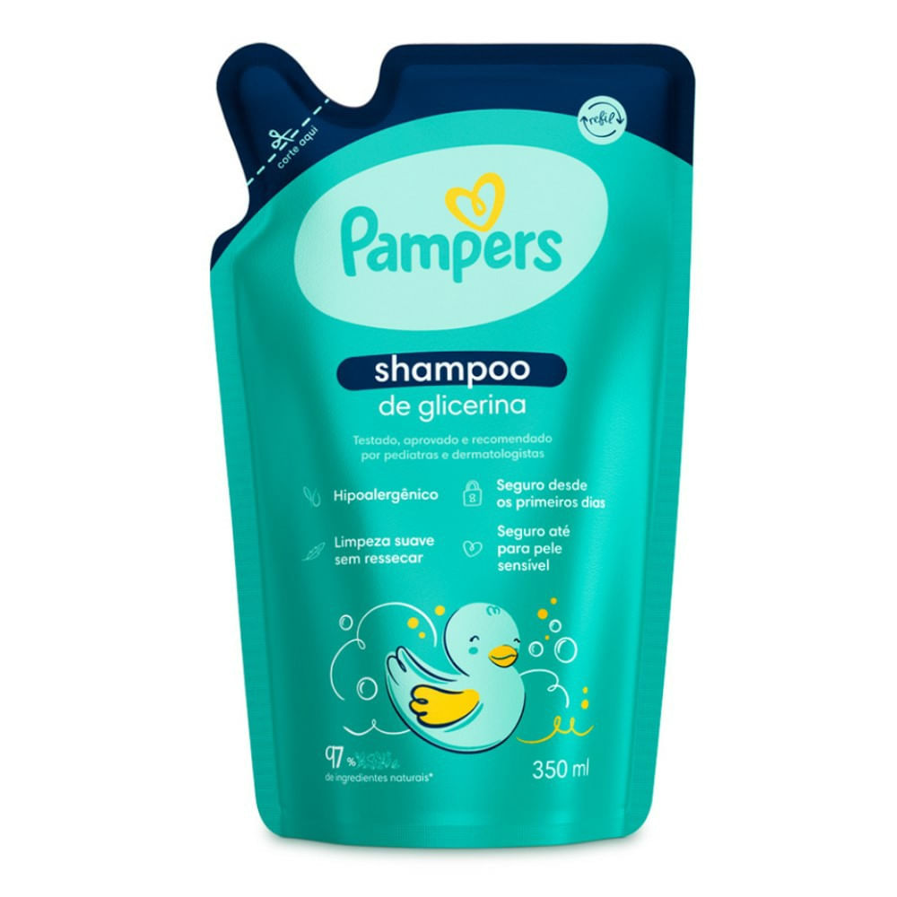 Shampoo Pampers Glicerina Refil 350ml - Drogaria Venancio
