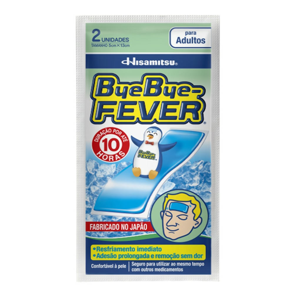 Adesivo Para Alívio Da Febre Hisamitsu Bye Bye Fever Adulto 2 Unidades ...