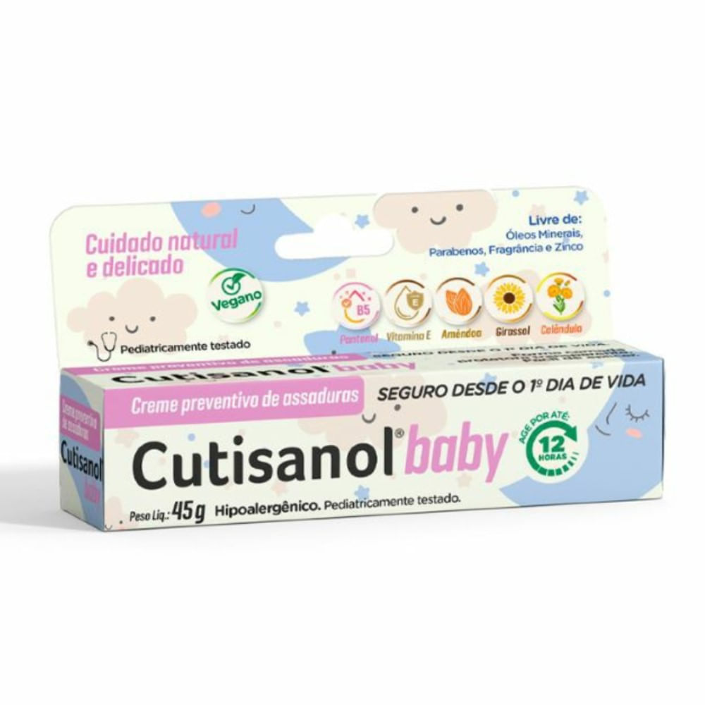 Creme Preventivo de Assaduras Cutisanol Baby 45g - Drogaria Venancio