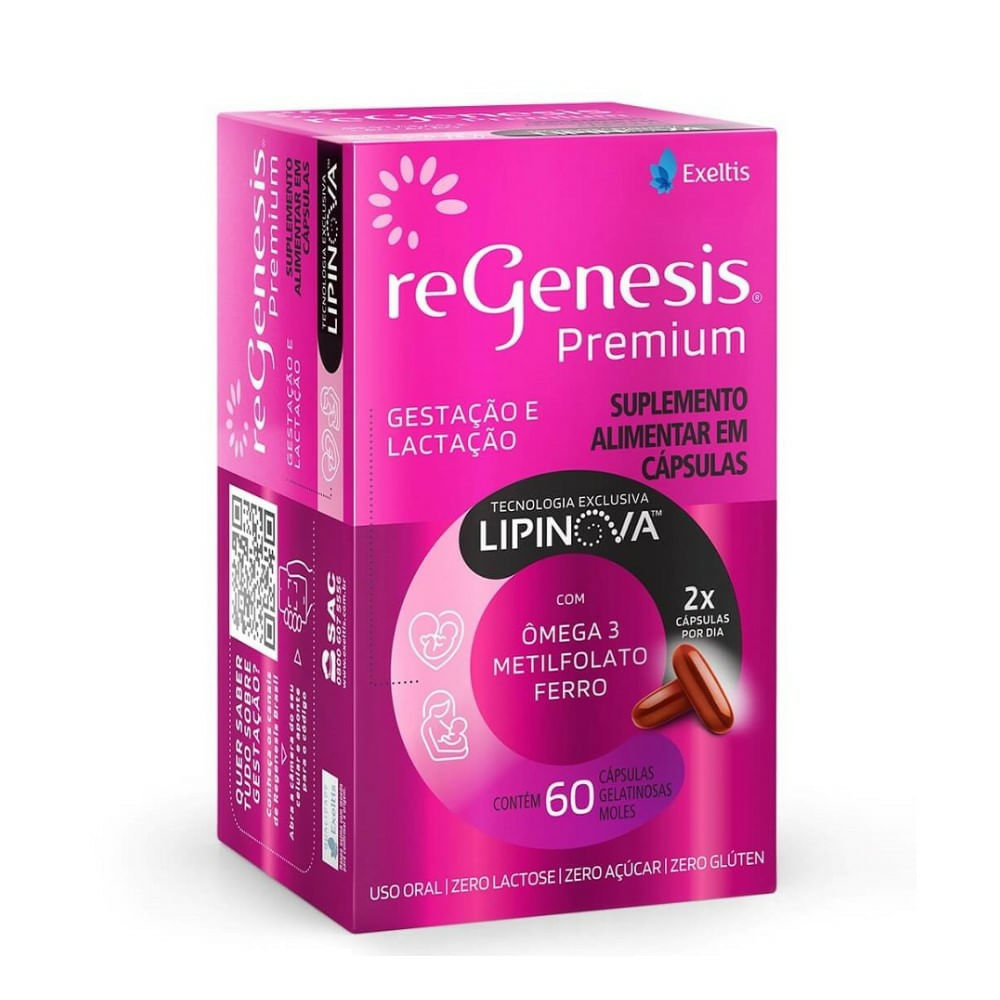 Suplemento Alimentar Regenesis Premium 60 Cápsulas - Drogaria Venancio
