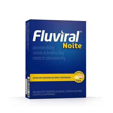 Fluviral Noite Hypermarcas 20 Comprimidos - drogariavenancio