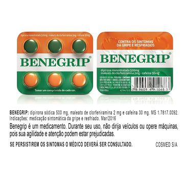 Benegrip 6 Comprimidos - drogariavenancio