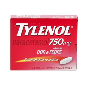 Tylenol 750mg Johnson & Johnson 20 Comprimidos - drogariavenancio