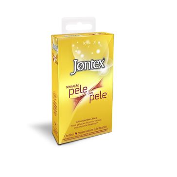 Preservativo Jontex Pele com Pele 4 Unidades - drogariavenancio