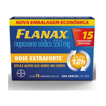 Flanax 550mg Bayer Dose Extraforte 15 Comprimidos - drogariavenancio