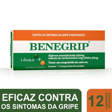 Benegrip 12 Comprimidos Revestidos - drogariavenancio