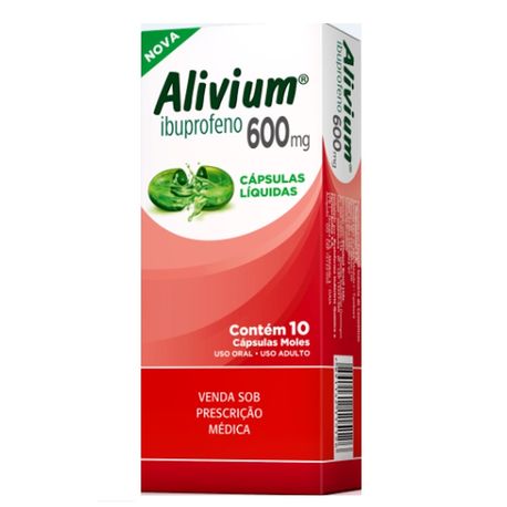 Alivium 600mg 10 Cápsulas Moles - Drogaria Venancio