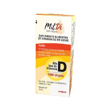Mildê Vitamina D3 1000UI 10ml - drogariavenancio