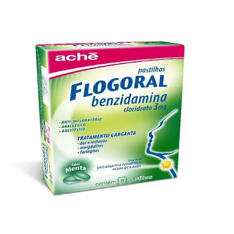 Flogoral 3mg Menta 8 pastilhas - Drogaria Venancio