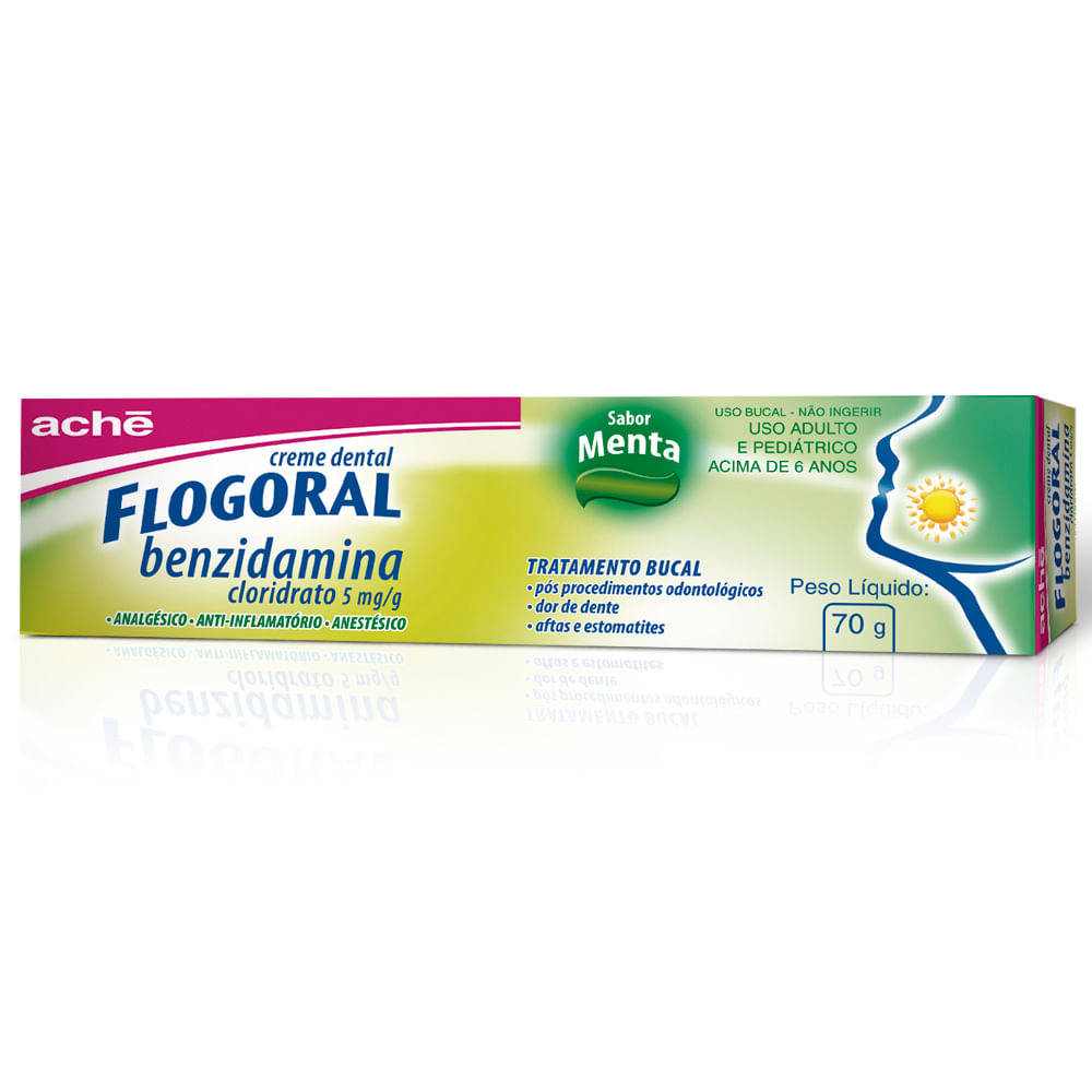 Creme Dental Flogoral Aché 70g - Drogaria Venancio