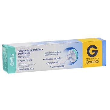 Sulfato De Neomicina + Bacitracina Medley 15g Pomada - drogariavenancio