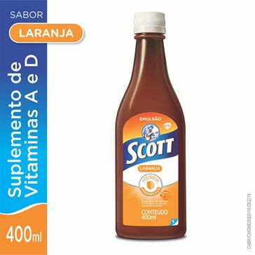 Suplemento De Vitaminas Scott Sabor Laranja 400ml - drogariavenancio