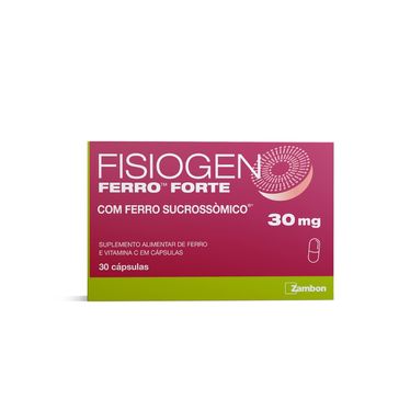 Fisiogen Ferro Forte 30mg Com 30 Cápsulas - drogariavenancio