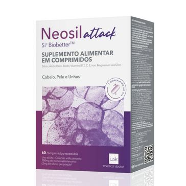 Suplemento Alimentar Neosil Attack 60 Comprimidos - drogariavenancio