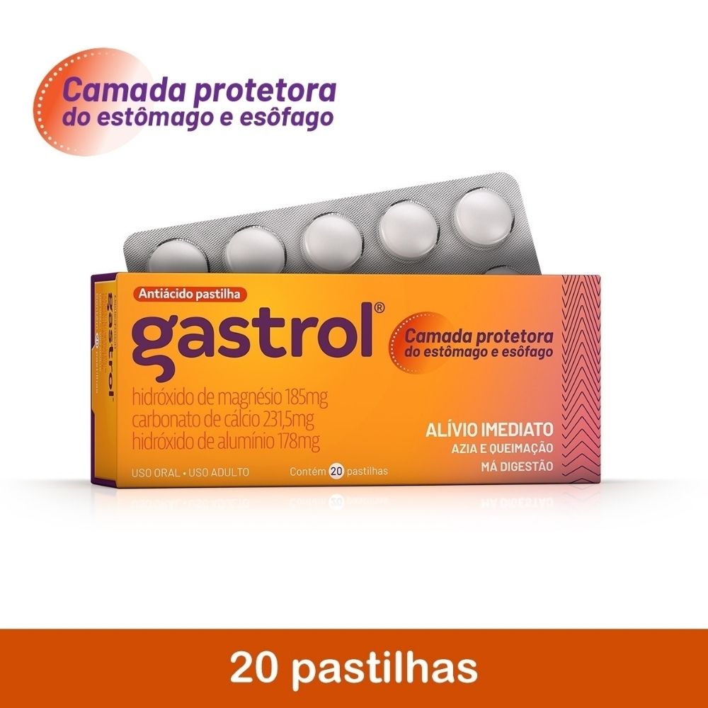 Gastrol 20 Pastilhas Mastigáveis - Drogaria Venancio