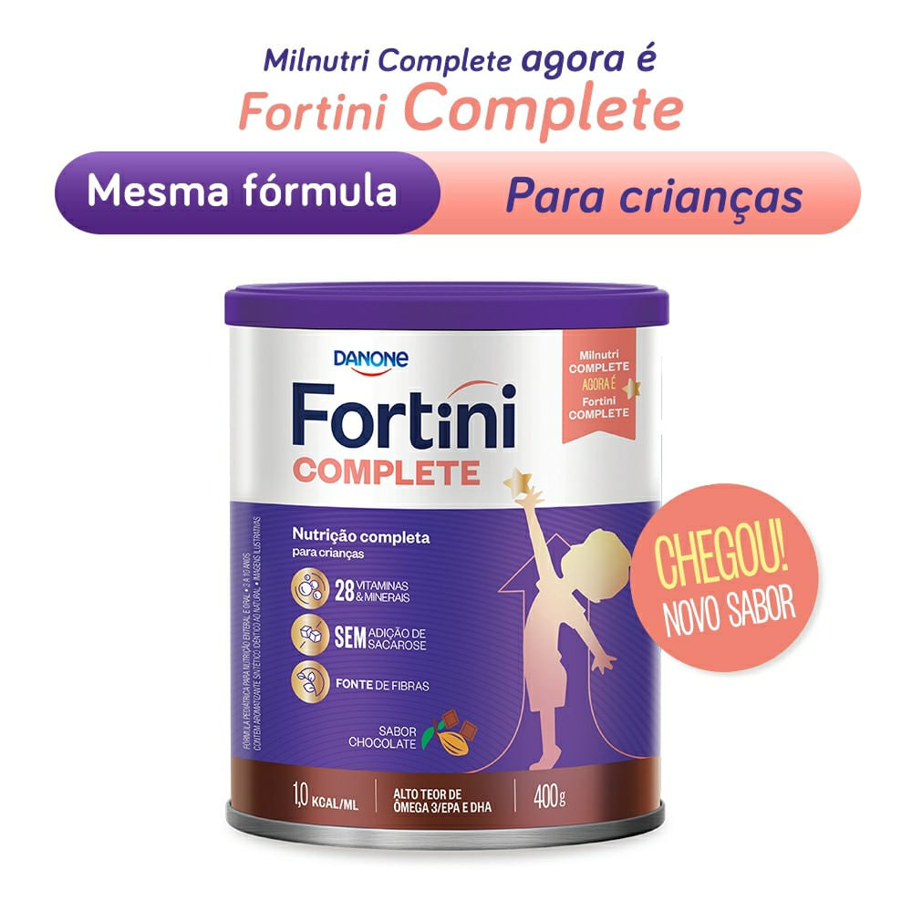 Suplemento Alimentar Infantil Fortini Complete Chocolate 400g ...