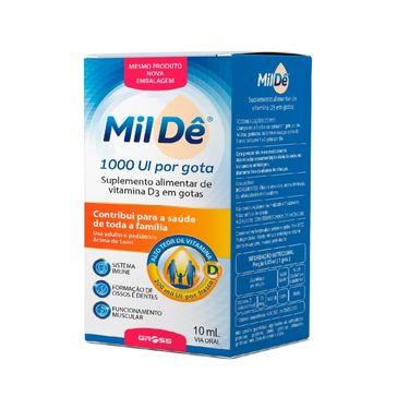 Mildê Vitamina D3 1000UI 10ml - drogariavenancio