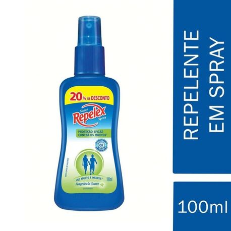 Repelente Spray Super Repelex Fragrância Suave 100ml - Drogaria Venancio