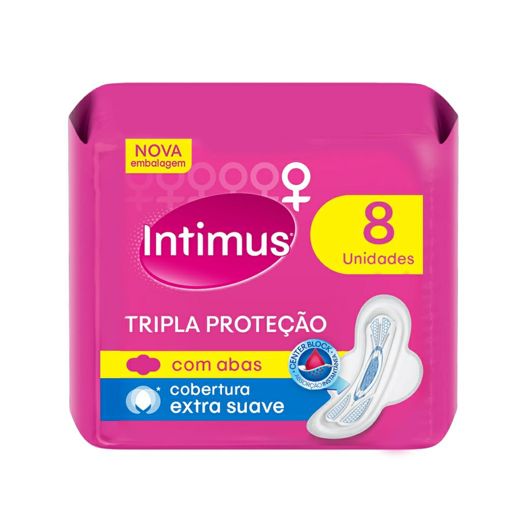 Absorvente Soft Cobertura Suave Com Abas Intimus 8 Unidades - Drogaria ...